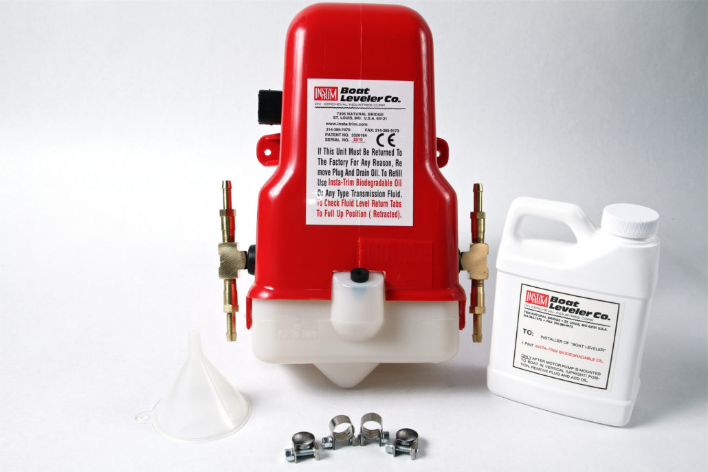 12 VOLT MOTOR PUMP WITH TEES FOR 4 CYLINDERS & HOSES - Insta-Trim Boat ...